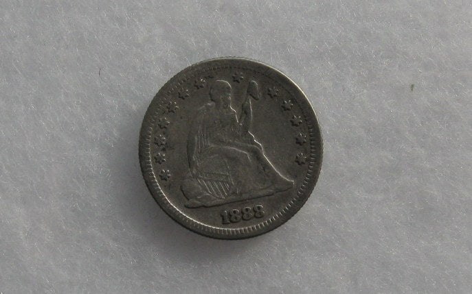 1888-S Seated Liberty Quarter F-12 | Of Coins & – Of Coins & Crystals