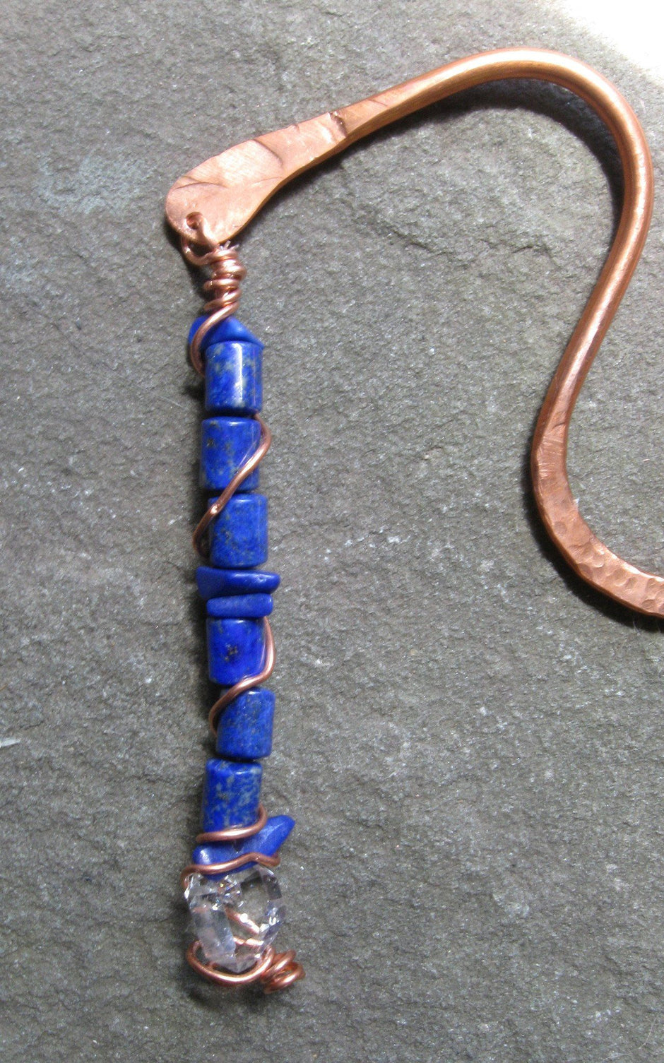 Hand forged Copper Bookmarks with stones & Herkimer diamonds – Of Coins ...